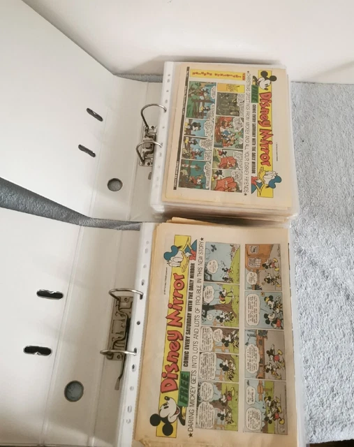 DISNEY COMIC COLLECTION IN FOLDERS, CARTOON DAILY MIRROR Comics 1991 ...
