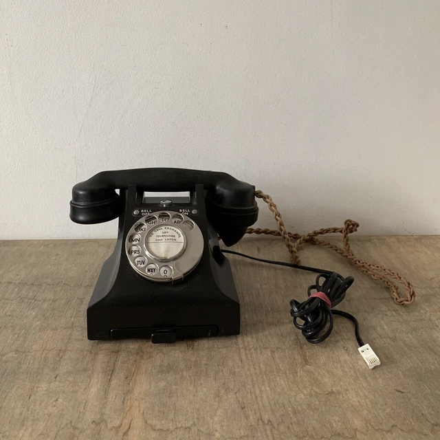VINTAGE GPO BAKELITE Rotating Telephone Dial Bell On Off Rare Converted ...