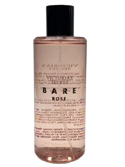 VICTORIAS SECRET BARE ROSE FRAGRANCE BODY MIST SPRAY SPLASH 8.4 oz NEW ...