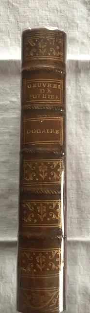 RARE TRAITÉ DU Douaire. POTHIER Robert Joseph Edité chez Debure Père ...