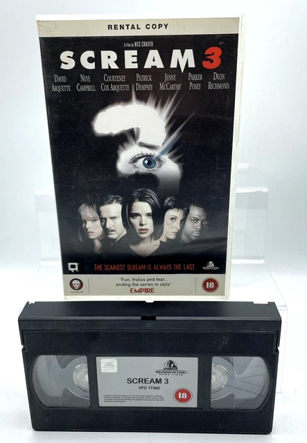 SCREAM 3 VHS Big Box Ex Rental Horror Slasher Neve Campbell EUR 11,65 ...