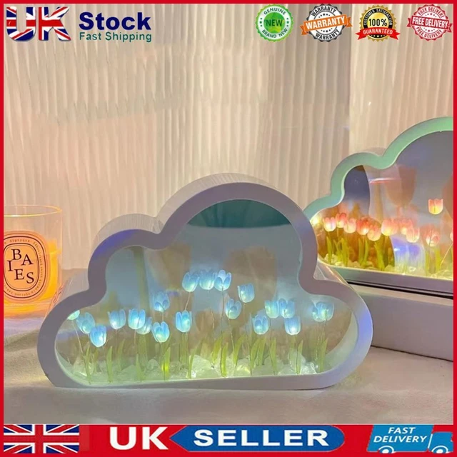CLOUD TULIP NIGHT Light DIY Material Pack Handmade Mirror Flower Lamp ...