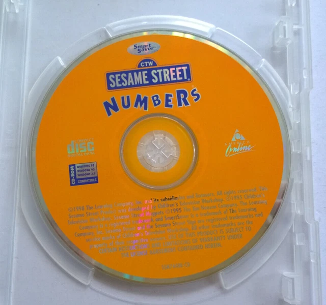 SESAME STREET NUMBERS PC CD-Rom Vintage Windows 98 Kids Educational ...