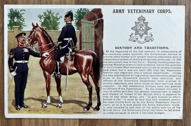 WW1 ERA POSTCARD. Army Veterinary Corps. Regimental Crest. £4.88 ...