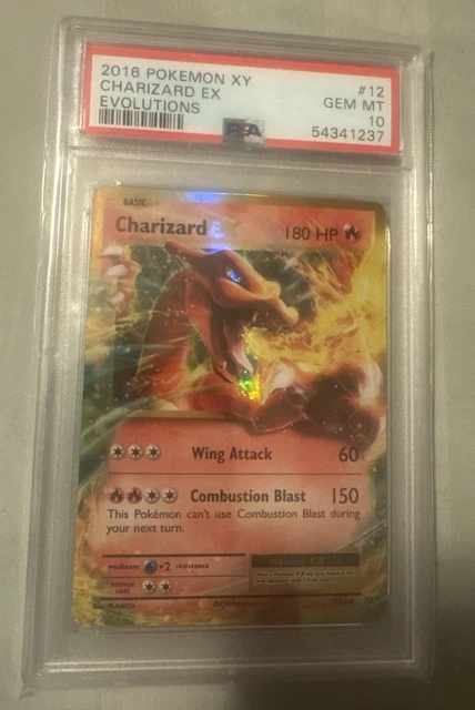 2016 POKEMON CHARIZARD #12 Evolutions XY EX Holo PSA 10 GEMME COMME ...