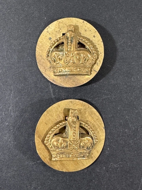 WW1 BRITISH ARMY Officer's Rank Crown Arm Badges £15.00 - PicClick UK