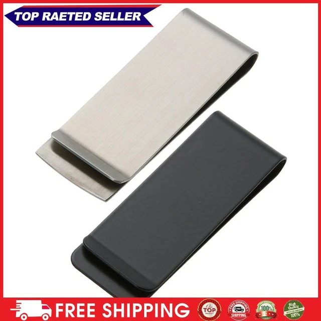 METAL STAINLESS STEEL Collar Card Clip Fashion Business Card Clamp for ...