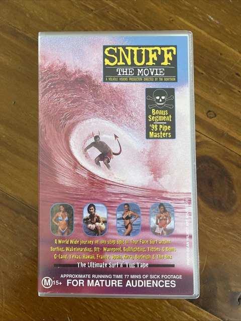 SNUFF THE MOVIE Surf Sex Tim Bonython VHS Rare Video $160.00 - PicClick AU