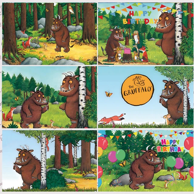NEW GRUFFALO FOREST Woodland Animals Birthday Party Photo Backdrop ...