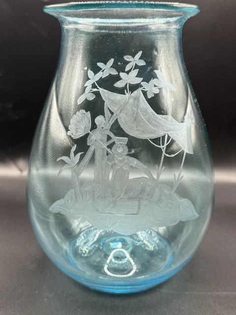 AN ABSOLUTELY STUNNING Large Rare Blue Uranium Glass Vase £6.53 ...