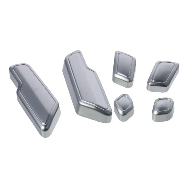 6 PCS SILVER Door Seat Adjustment Button Cover for C Class W204 2008 ...