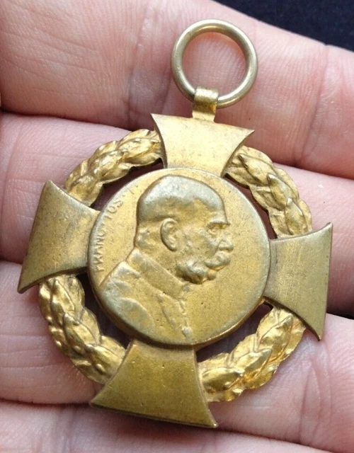 AUSTRO-HUNGARIAN PRE WW1 Jubilee Cross medal Franz Joseph I. 1848-1908 ...