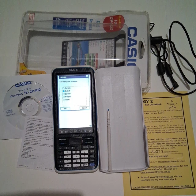CASIO FX-CP400 CLASSPAD II Graphing Calculator Taschenrechner, Black £105.00 - PicClick UK
