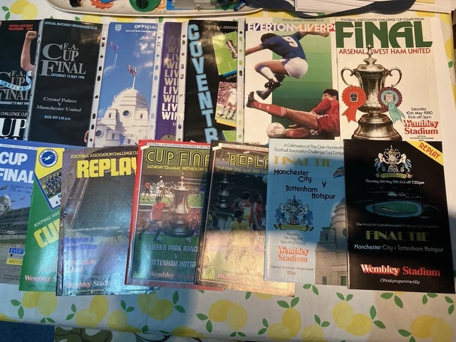 FA CUP FINAL Programmes 1980-1990 14 Job Lot All The 80s Finals and ...