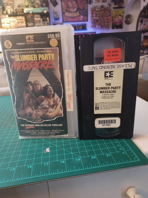 SLUMBER PARTY MASSACRE VHS Driller Killer Cult Classic Slasher 80s ...