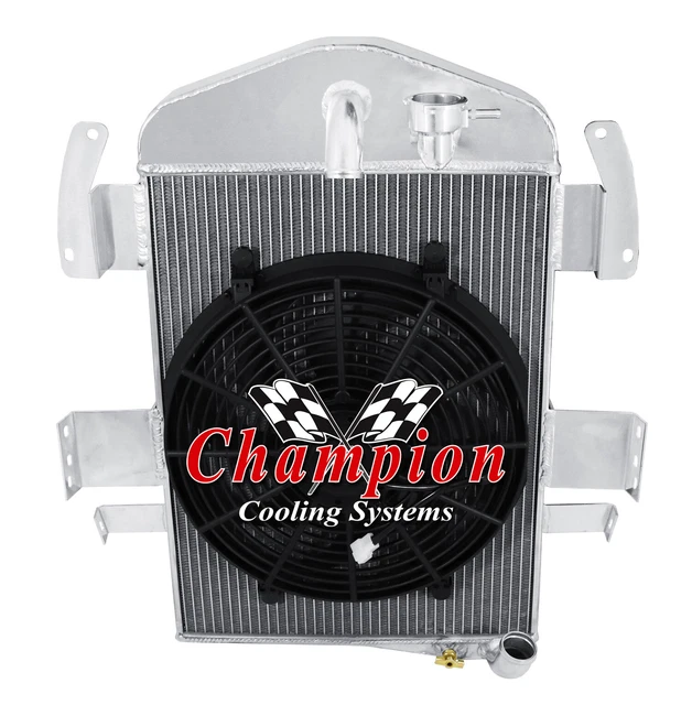 DR CHAMPION 3 Row All Aluminum Radiator W/ 14" Fan for 1934 Chevrolet ...