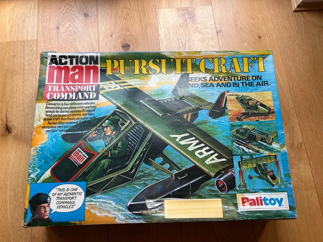 VINTAGE ACTION MAN Pursuit Craft Palitoy Vehicle Boxed Original 1980S £ ...