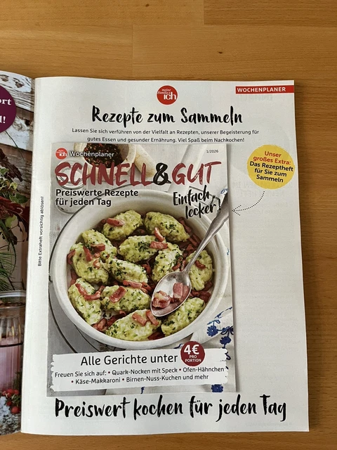 ZEITSCHRIFT MEINE FAMILIE und Ich Heft 1/2026 Raclette Silvester-Ideen ...