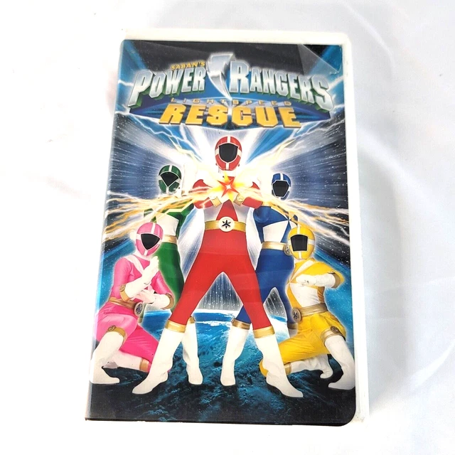 POWER RANGERS: LIGHTSPEED Rescue VHS 2000 Vintage- White Clamshell Case ...