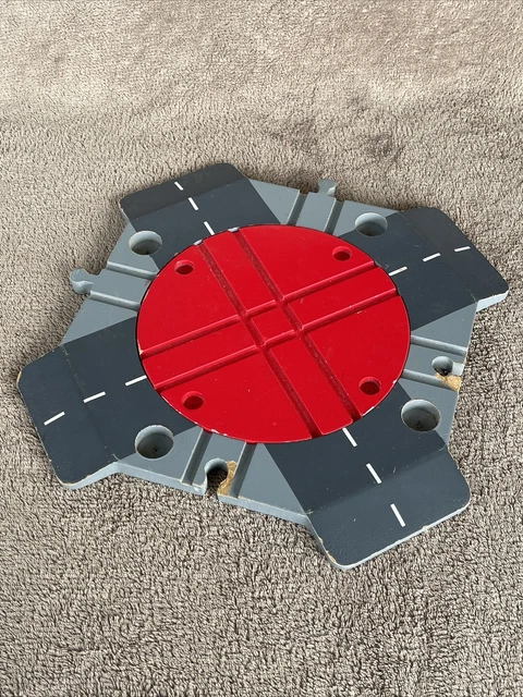 WOODEN TRAIN TRACK Turntable 4 Way Road / Rail Piece - Brio Thomas ELC ...