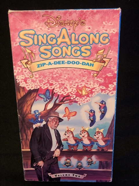 DISNEY’S SING ALONG Songs Zip-A-Dee-Doo-Dah Volume Two Vintage VHS ...