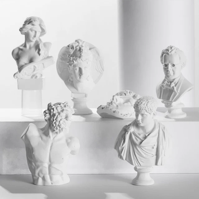 DECOR PLASTER STATUE Greek Mythology Gypsum Bust Portraits Famous ...
