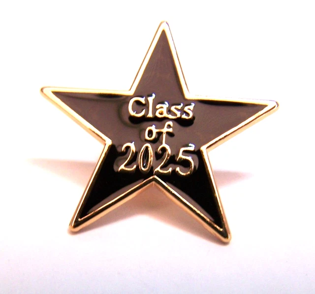CLASS OF 2025 School Golden Star Enamel Metal Pin Badge £2.21 - PicClick UK