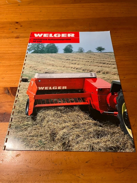PROSPEKT WELGER HOCHDRUCK-AUFSAMMELPRESSE AP630 Traktor Schlepper N EUR ...