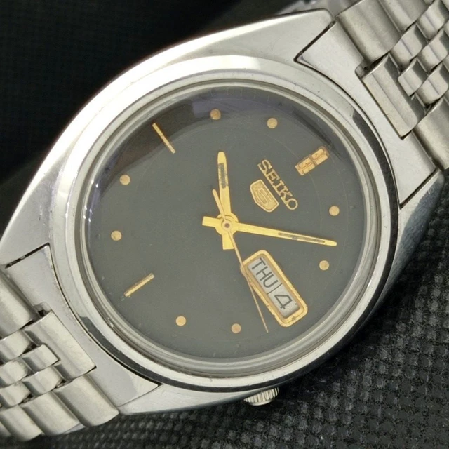 GENUINE VINTAGE SEIKO 5 AUTO 7009A JAPAN MENS ORIGINAL DIAL WATCH 597 ...