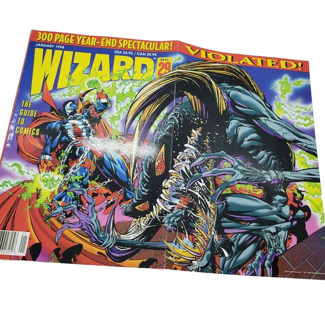 WIZARD COMICS MAGAZINE 29 Spawn Cover Art Fold Out Poster Jan 94 Todd ...
