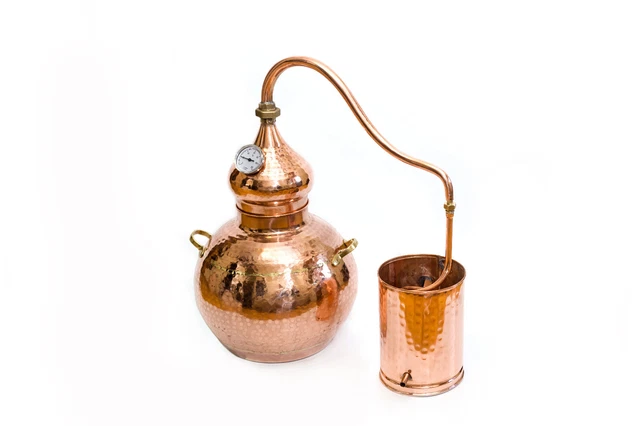 ALAMBIC DISTILLATION ALAMBIQUE EN COBRE with thermometer 5L EUR 160,99 ...