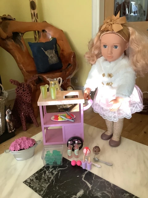 OUR GENERATION BUNDLE - Patio Treats Set with Accessories & Doll Halia ...