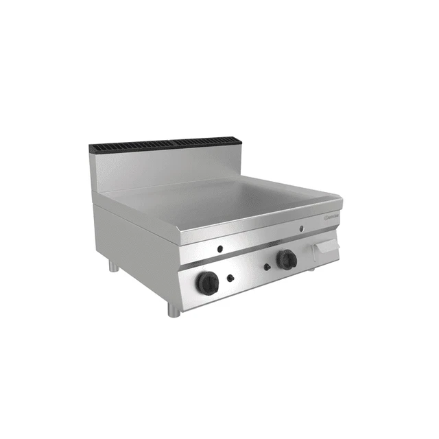 PLAQUE GRILL INOX à gaz 2 zones lisse en inox, à poser, 13 000 W, GAZ ...