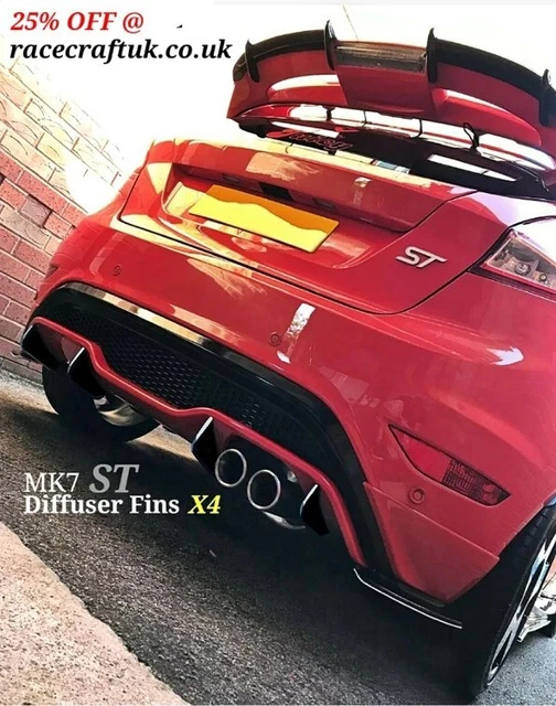 &FOR& FORD FIESTA st mk7 diffuser/fiesta zetec diffuser fins/st180 race ...