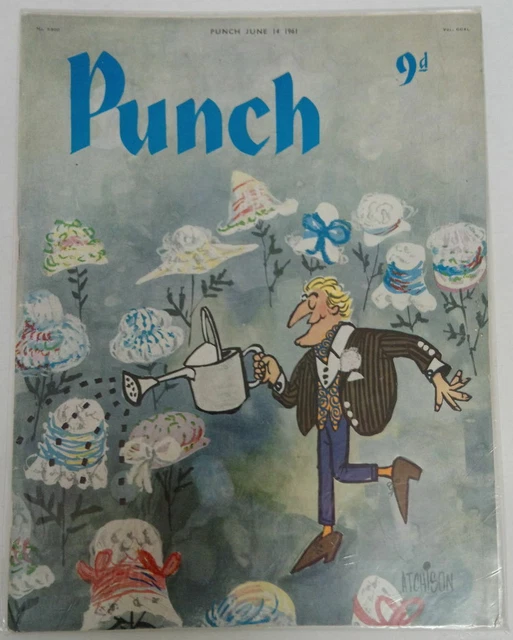 VINTAGE PUNCH MAGAZINE : June 14th 1961 - Humour Cartoons Adverts £5.00 ...