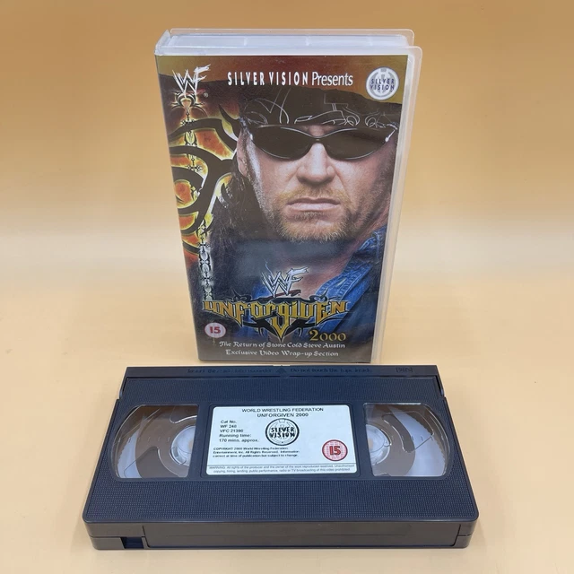 WWF UNFORGIVEN 2000 VHS Tape Silver Vision Rare - Undertaker Stone Cold ...