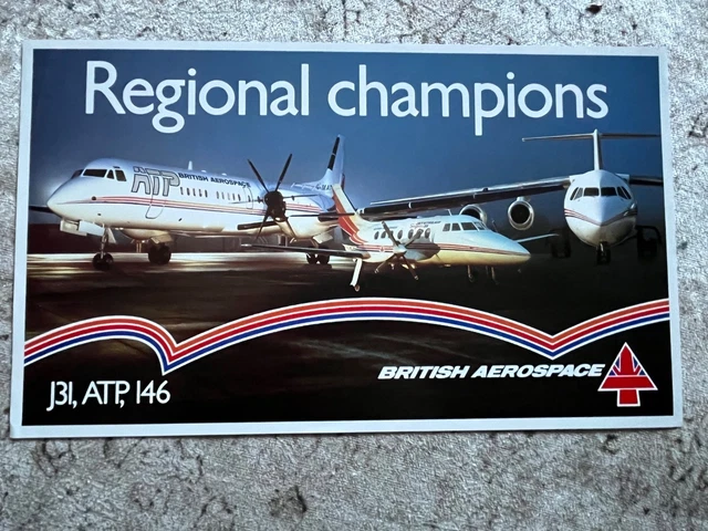 BRITISH AEROSPACE JETSTREAM J31, ATP and 146 airliner, promo flyer ...