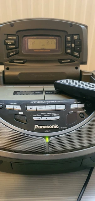 PANASONIC RX-ED707 COBRA Top Stereo Boombox *CD+RADIO WORKS-TAPE DOESNT ...