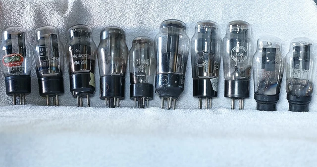 VINTAGE 10 X Assorted Rectifier Valves/Tubes.u14/U10/5Z4G/Apv4/1D5/Az1 ...