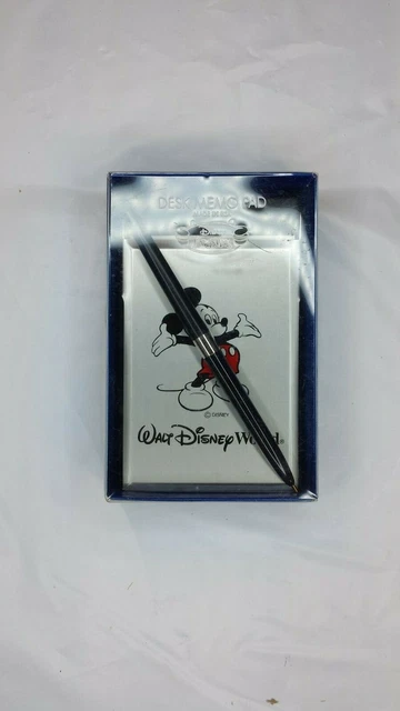 VINTAGE WALT DISNEY Mickey Mouse Desk Memo Pad With Paper Original Box ...