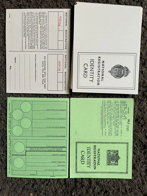 WW2 BRITISH ADULT And Child National Registration Identity Cards ...