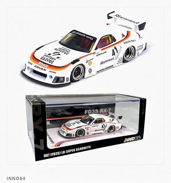 1/64 INNO64 LBWK Mazda RX7 (FD3S) LB Super Silhouette (Tarmac Works ...