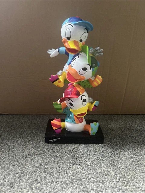 ENESCO ROMERO BRITTO DISNEY HUEY DEWEY & LOUIE FIGURINE 8” RETIRED No Box £250.00 - PicClick UK