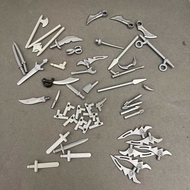 LEGO WEAPONS GUNS Swords Knives Spears Gray Replacement Parts Pieces ...