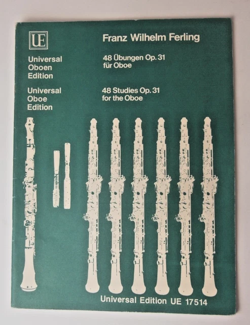 VECCHIA SPARTITI FRANZ Wilhelm Ferling 48 Esercizi Op. 31 Oboe EUR 12 ...