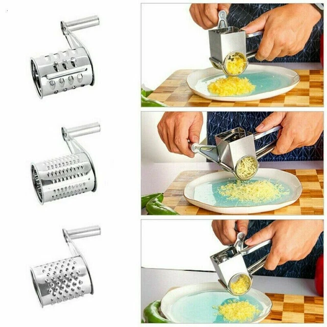 KITCHEN CRAFT STAINLESS Steel Rotary Cheese Grater Vegetable Shredder ...
