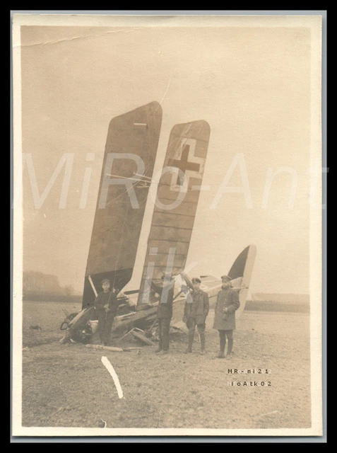 FOTO, NACHL. FLIEGERING.PELLETIER, Doppeldecker nach Bruchlandung ...