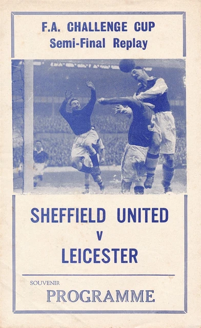 PIRATE PROGRAMME - FA CUP SEMI FINAL 1961 REPLAY Leicester v Sheffield ...