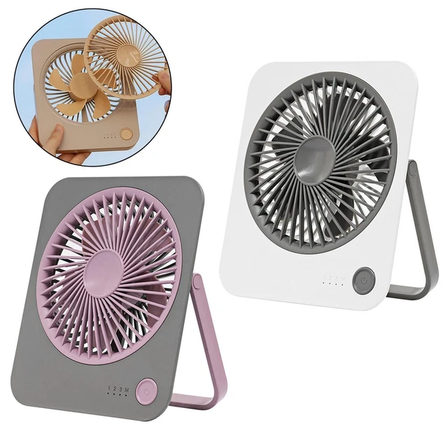 RECHARGEABLE LIGHTWEIGHT DESK Fan Extended Cooling Time Portable Quiet ...