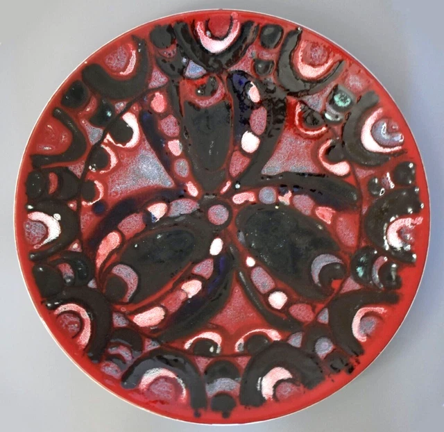 LARGE VINTAGE POOLE POTTERY DELPHIS CHARGER PLATE 36cm CHRISTINE TATE ...